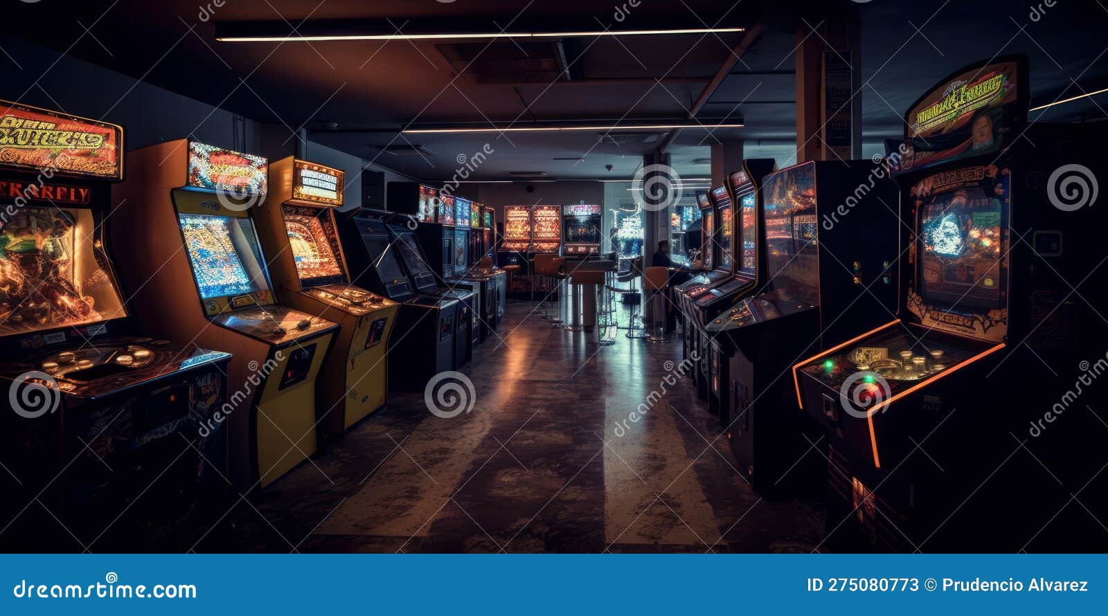 Slot machine parlor stock illustration. Illustration of fortune - 275080773