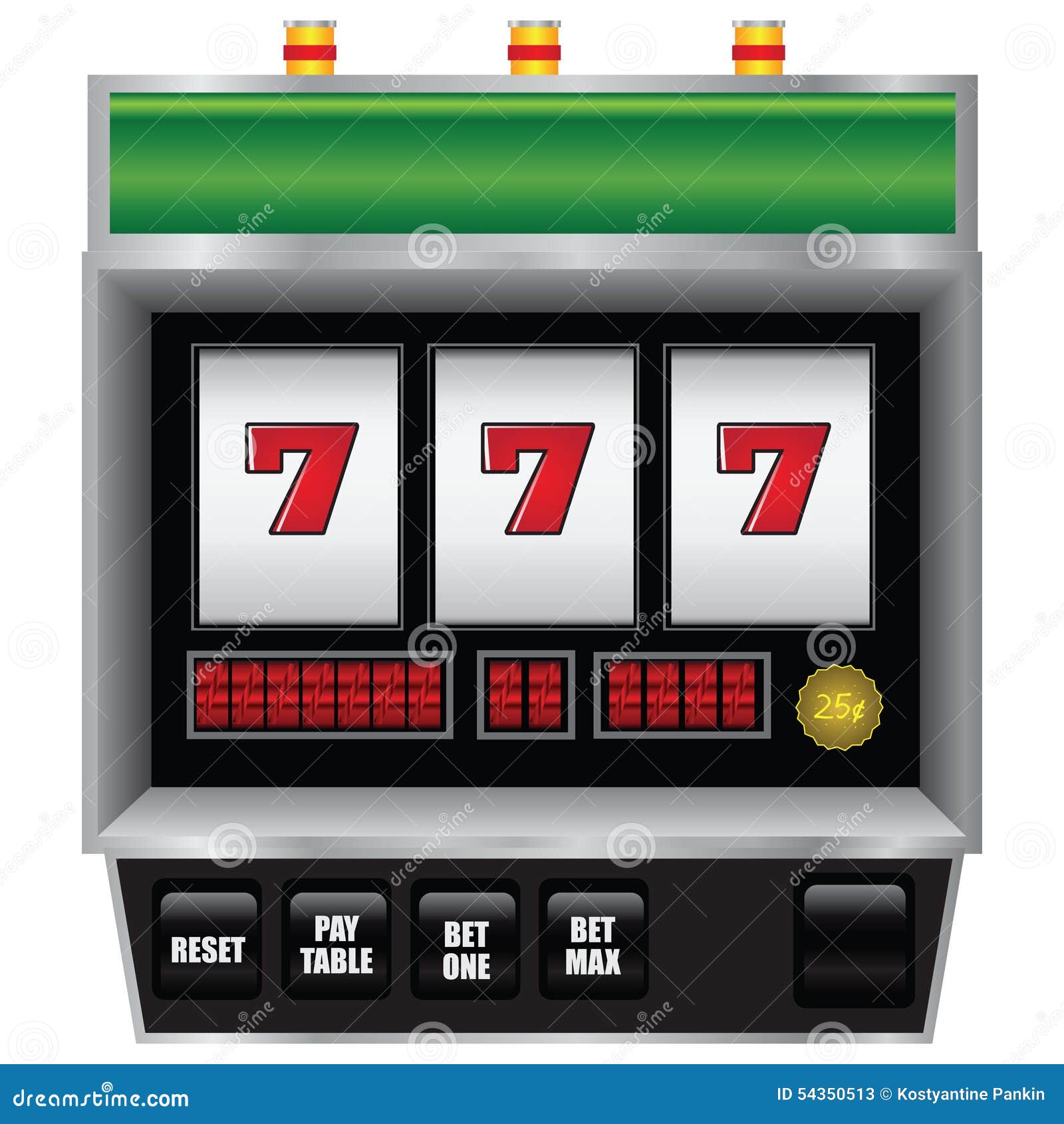Slot machine stock vector. Illustration of combination - 54350513