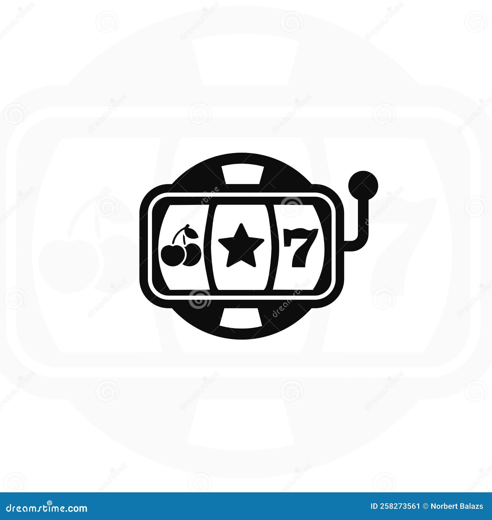 Slot Machine Simple Illustration. Handle Slot Machine Icon Stock Vector - Illustration of circle ...