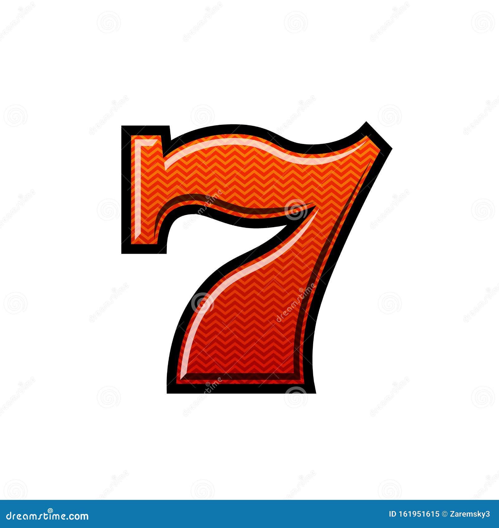 Slot Machine Seven Color Vector Illustration Stock Vector ...