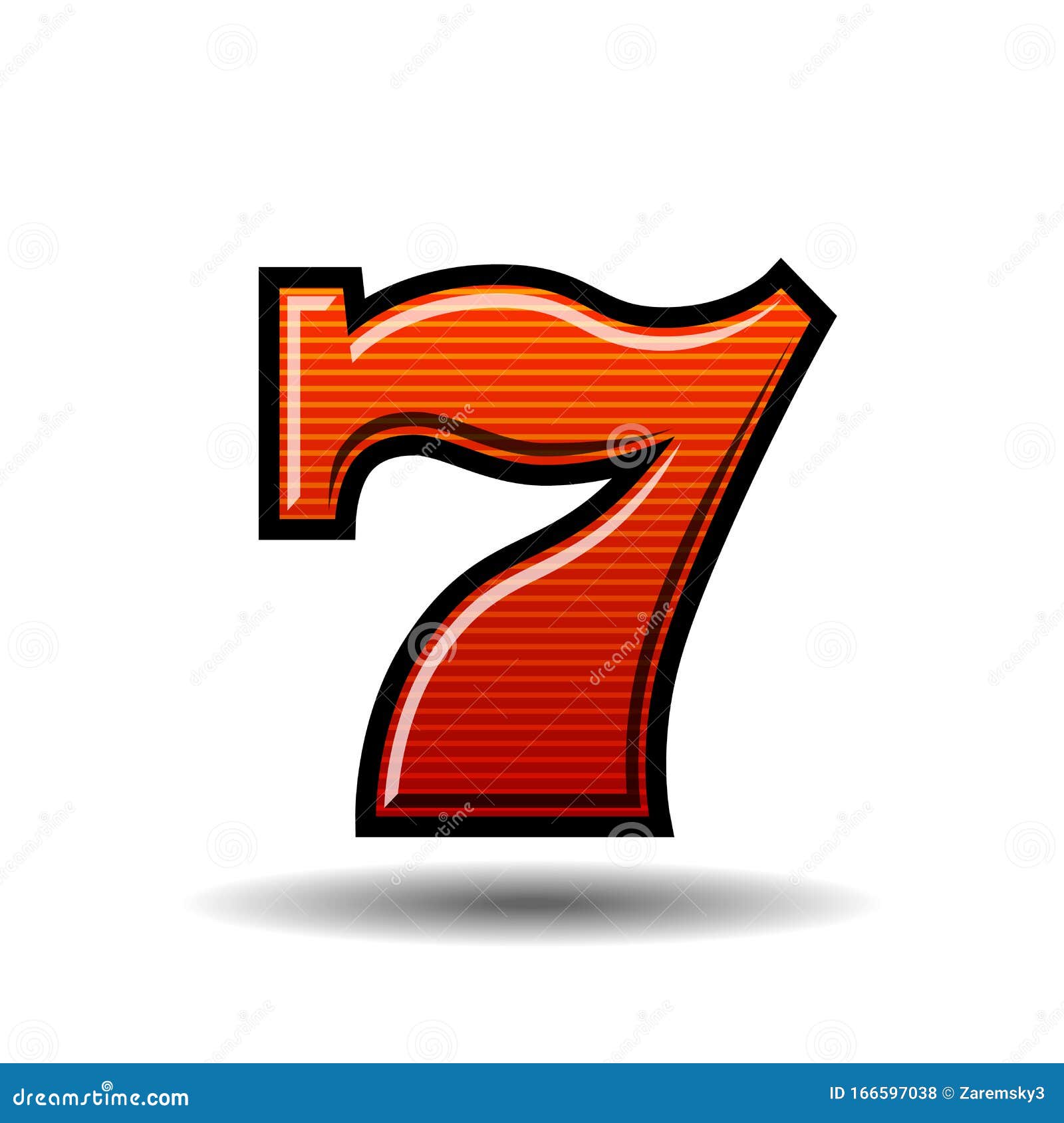 Slot Machine Striped Seven Color Vector Illustration Stock Vector ...