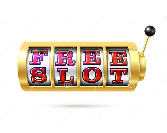 Slot Machine with Text Free Slot Stock Vector - Illustration of risk ...