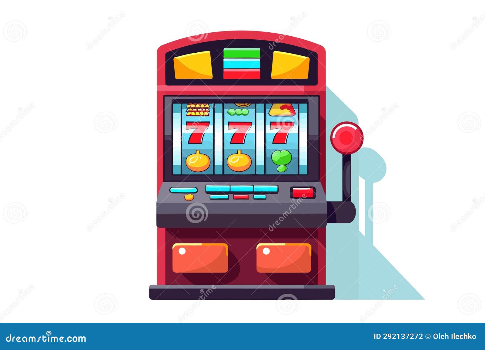 Slot Machine Vector Flat Minimalistic Isolated Vector Style ...