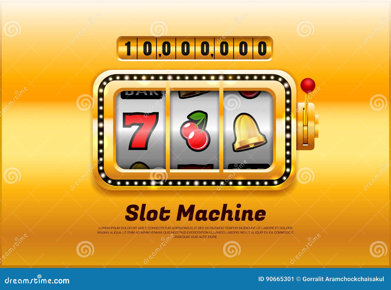 Slot machine vector stock vector. Illustration of fruit - 90665301