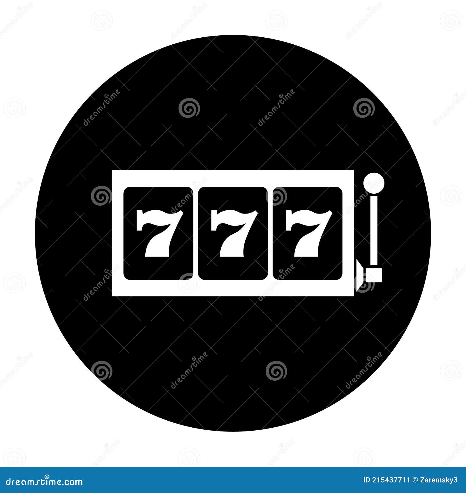 Slot Reels Icon Black and White Vector Illustration Stock Vector ...