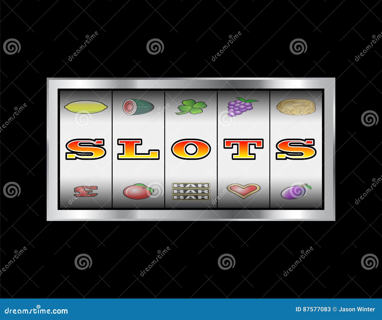 Slot Reels Sign stock vector. Illustration of vector - 87577083