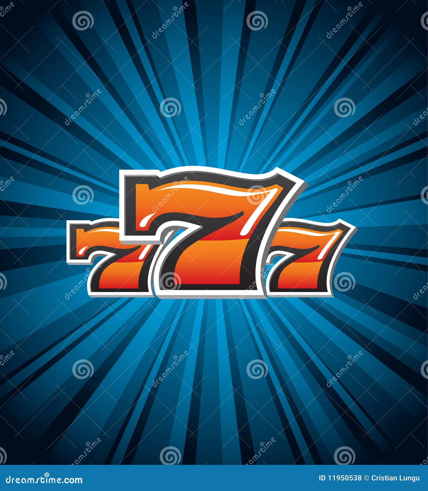 Slot seven sign. stock vector. Illustration of play, winner - 11950538