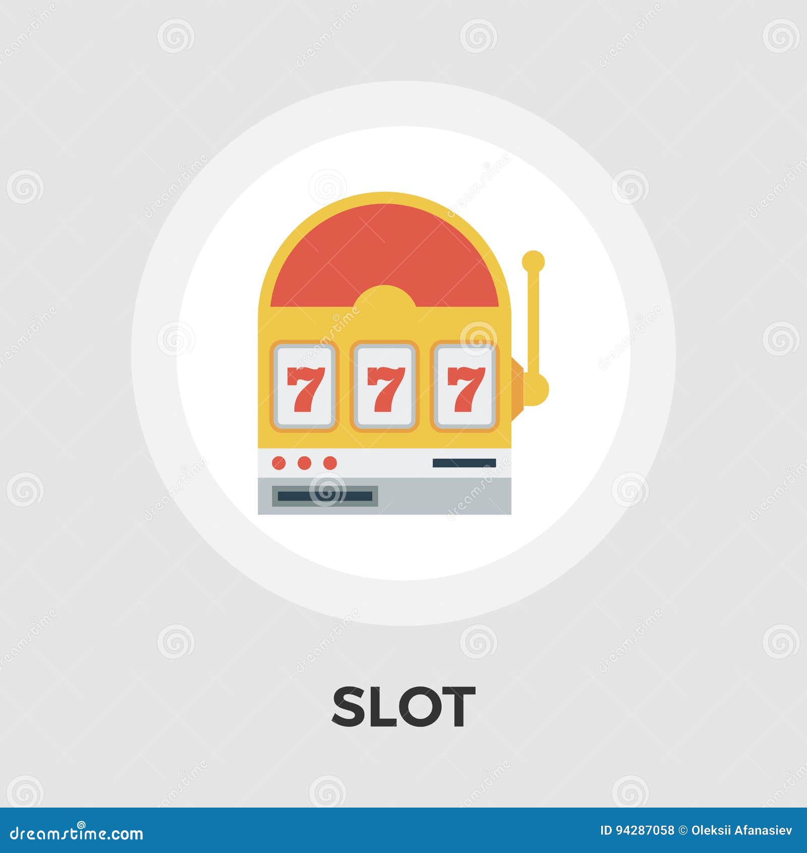 Slot vector flat icon stock vector. Illustration of play - 94287058