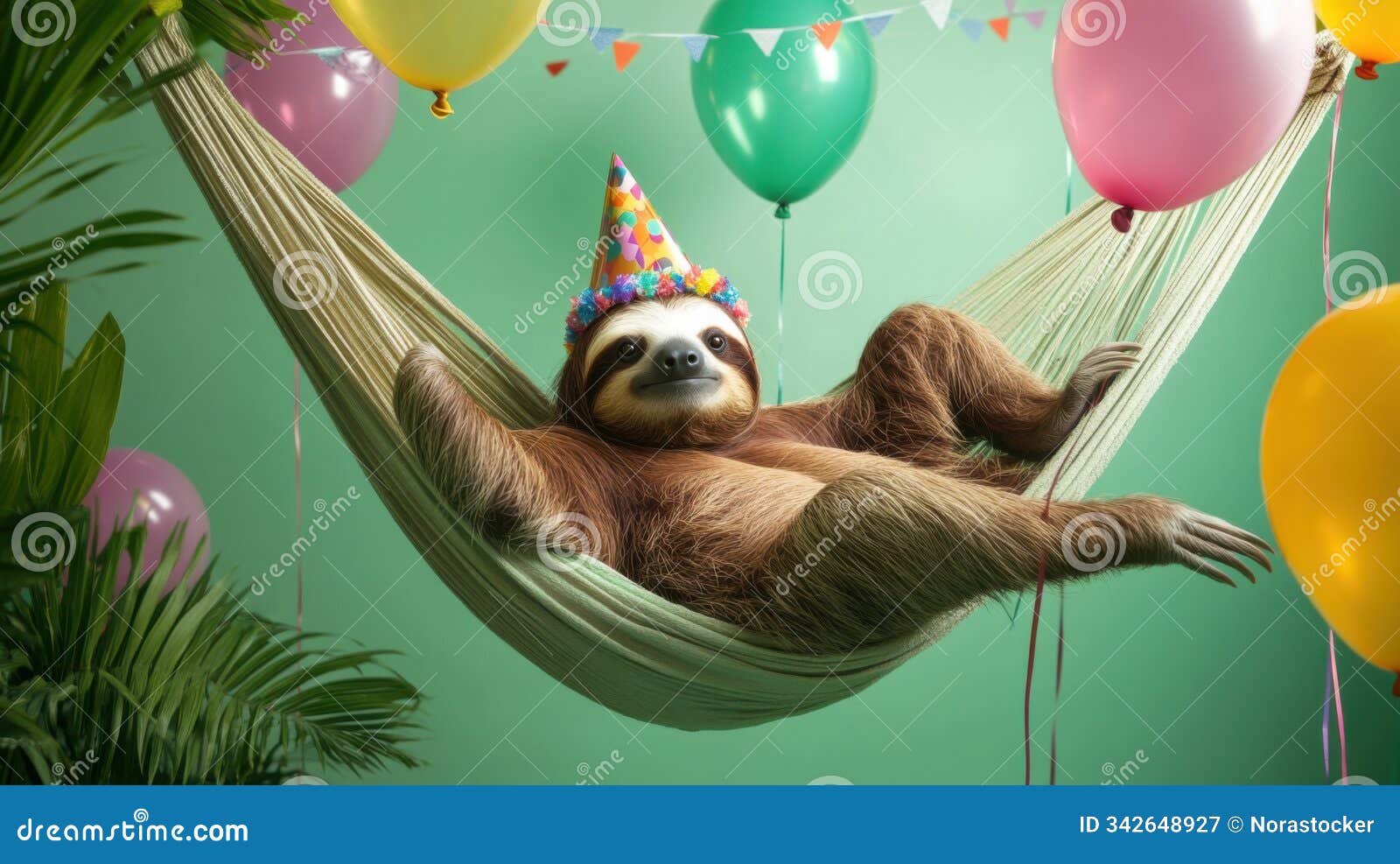 Sloth Birthday Spa Day High Quality Illustration. | CartoonDealer.com ...