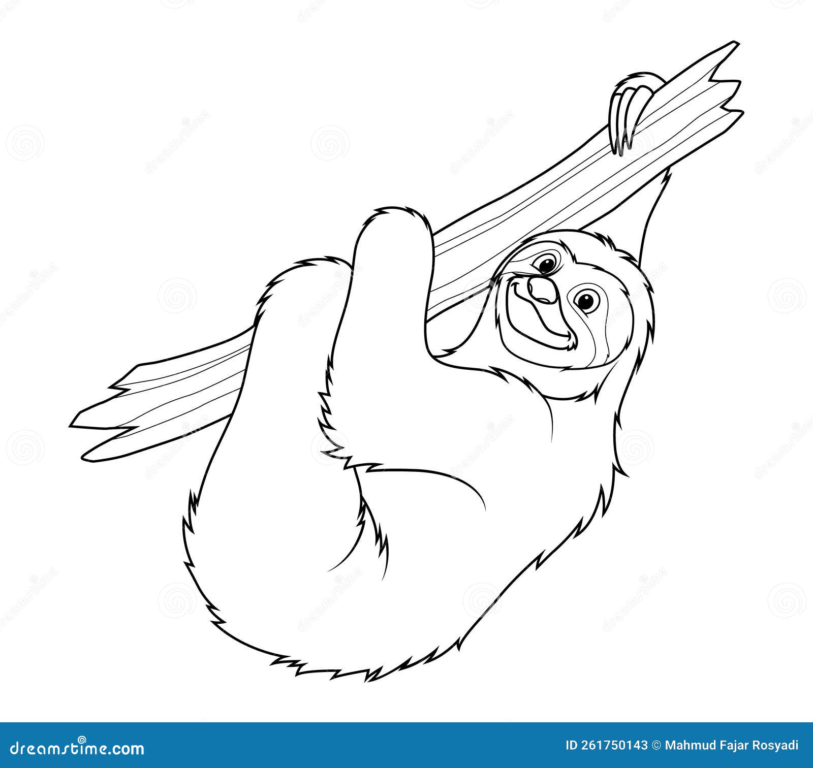 Sloth Cartoon Character Expressing Different Emotions Vector Set ...