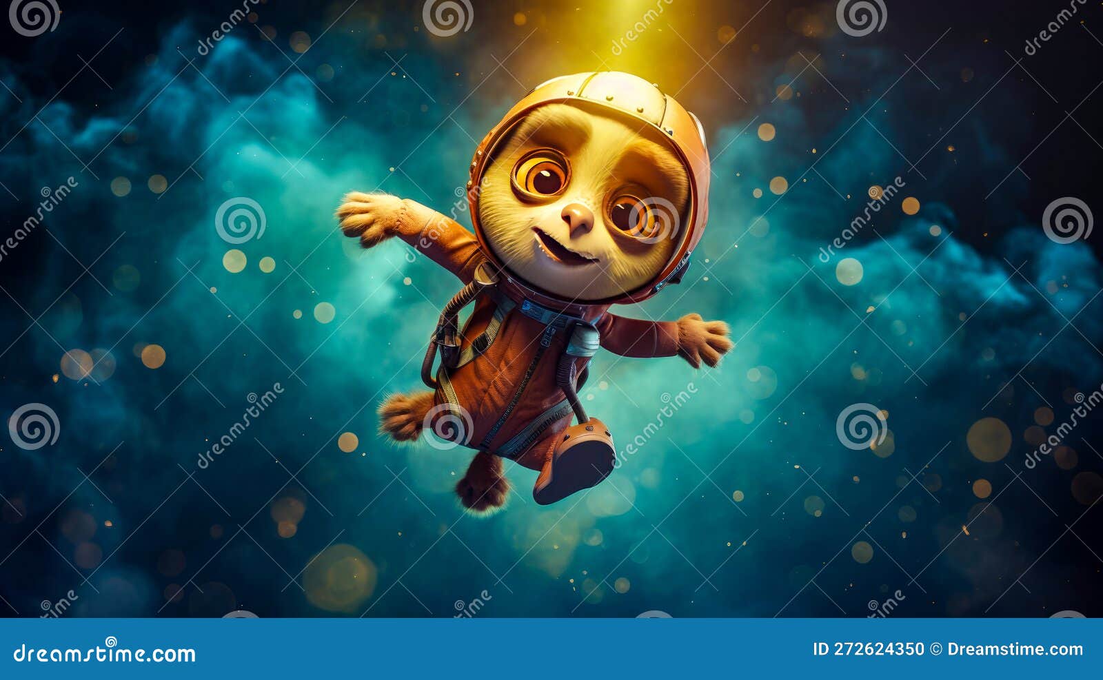 The Sloth is Flying through the Air with Stars in the Background ...