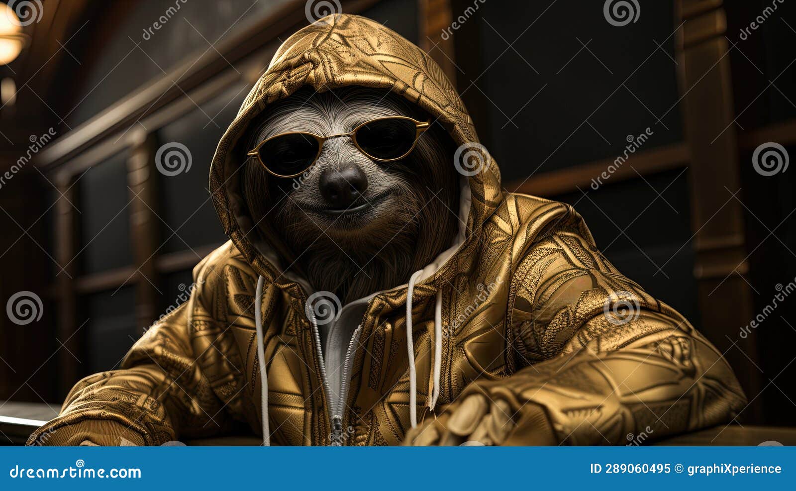 Sloth Hop stock illustration. Illustration of cool, anatomy - 289060495