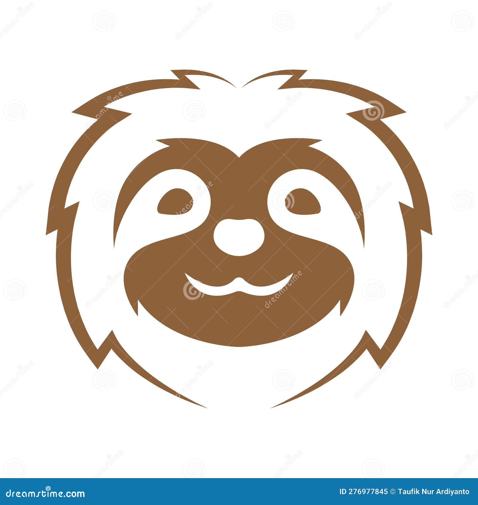 Sloth icon logo design stock vector. Illustration of head - 276977845