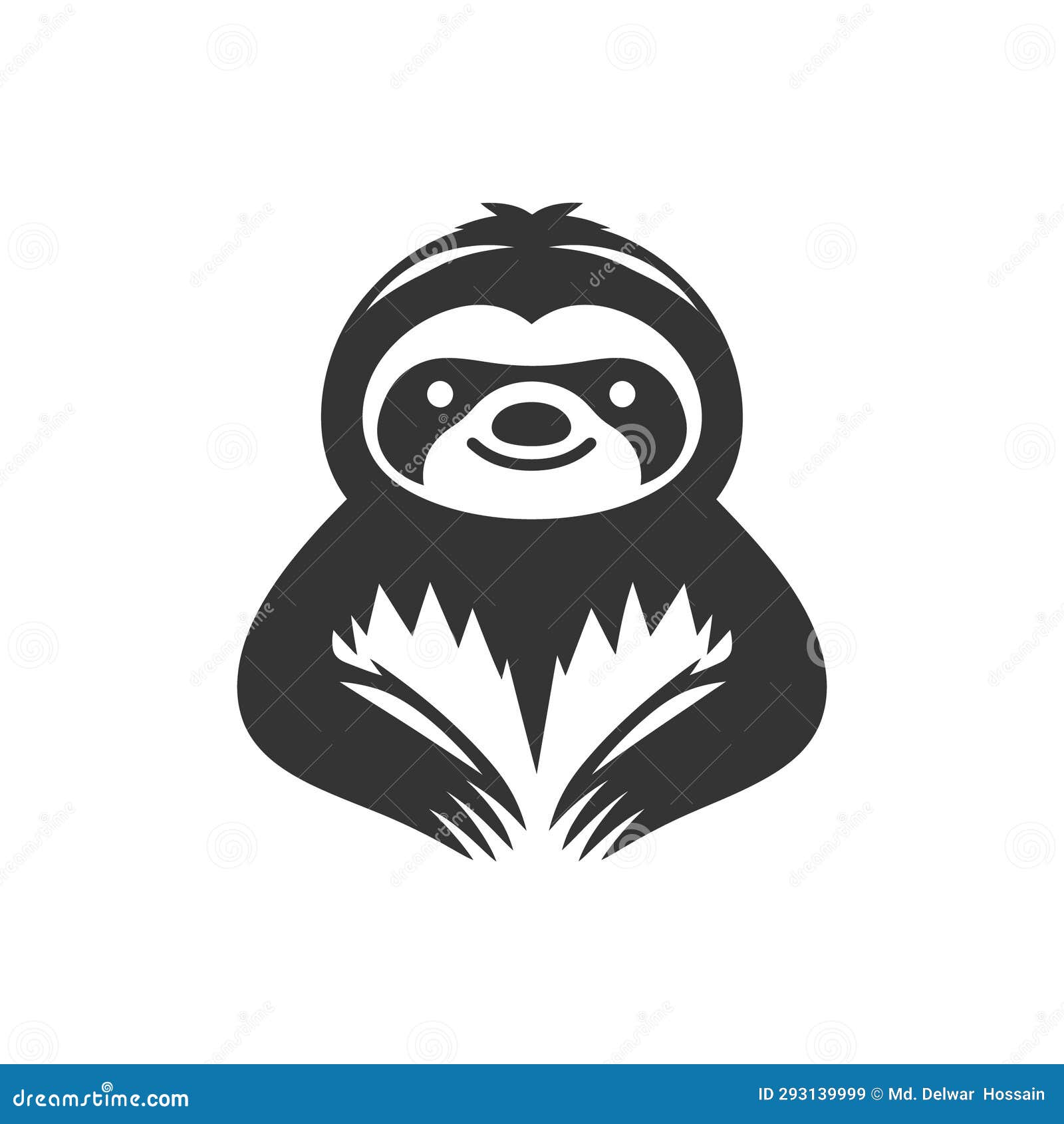 Sloth icon stock vector. Illustration of face, organ - 293139999