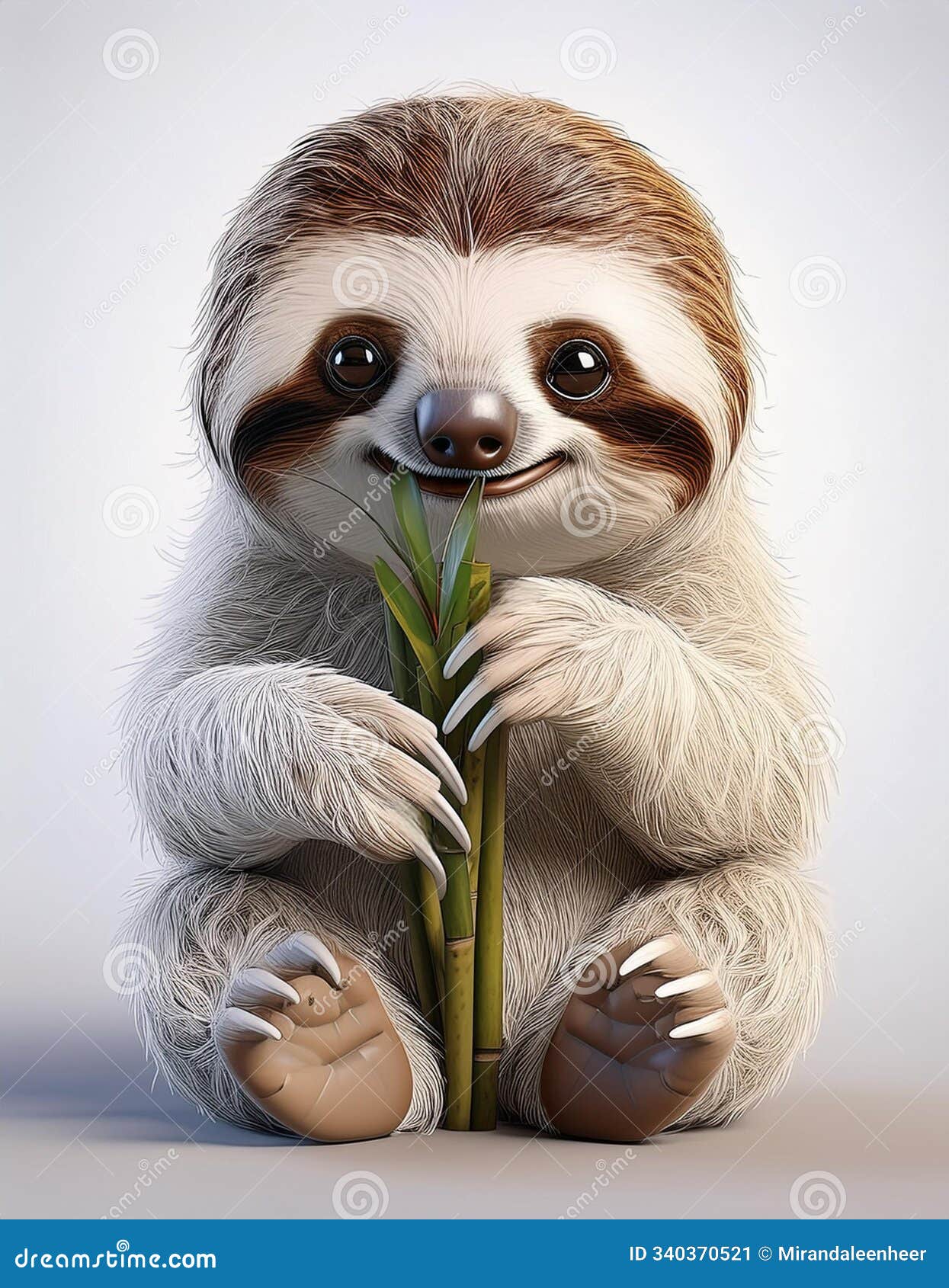 Sloth isolated cartoon stock image. Image of sloth, nature - 340370521