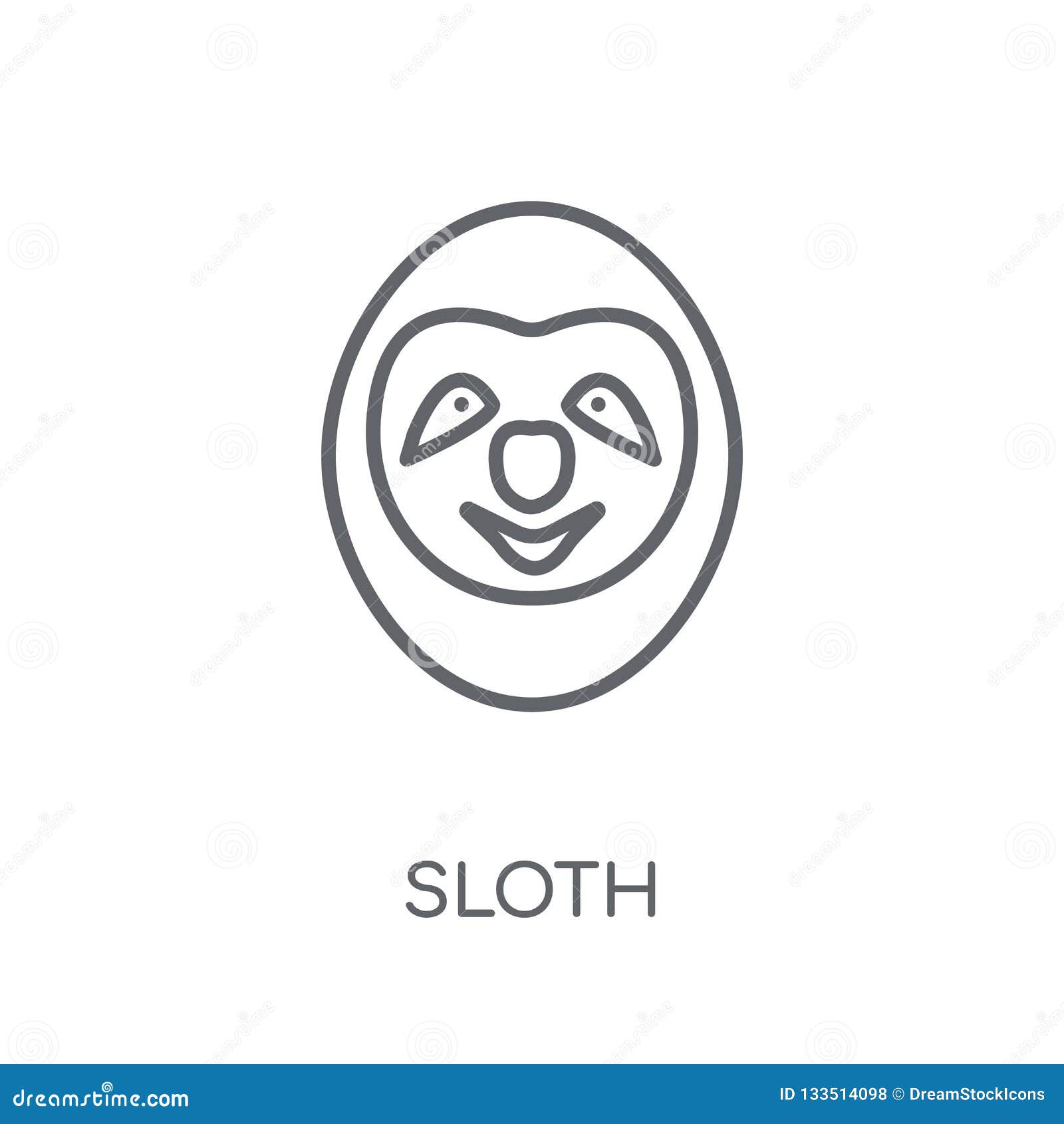 Sloth Linear Icon. Modern Outline Sloth Logo Concept on White Ba Stock ...