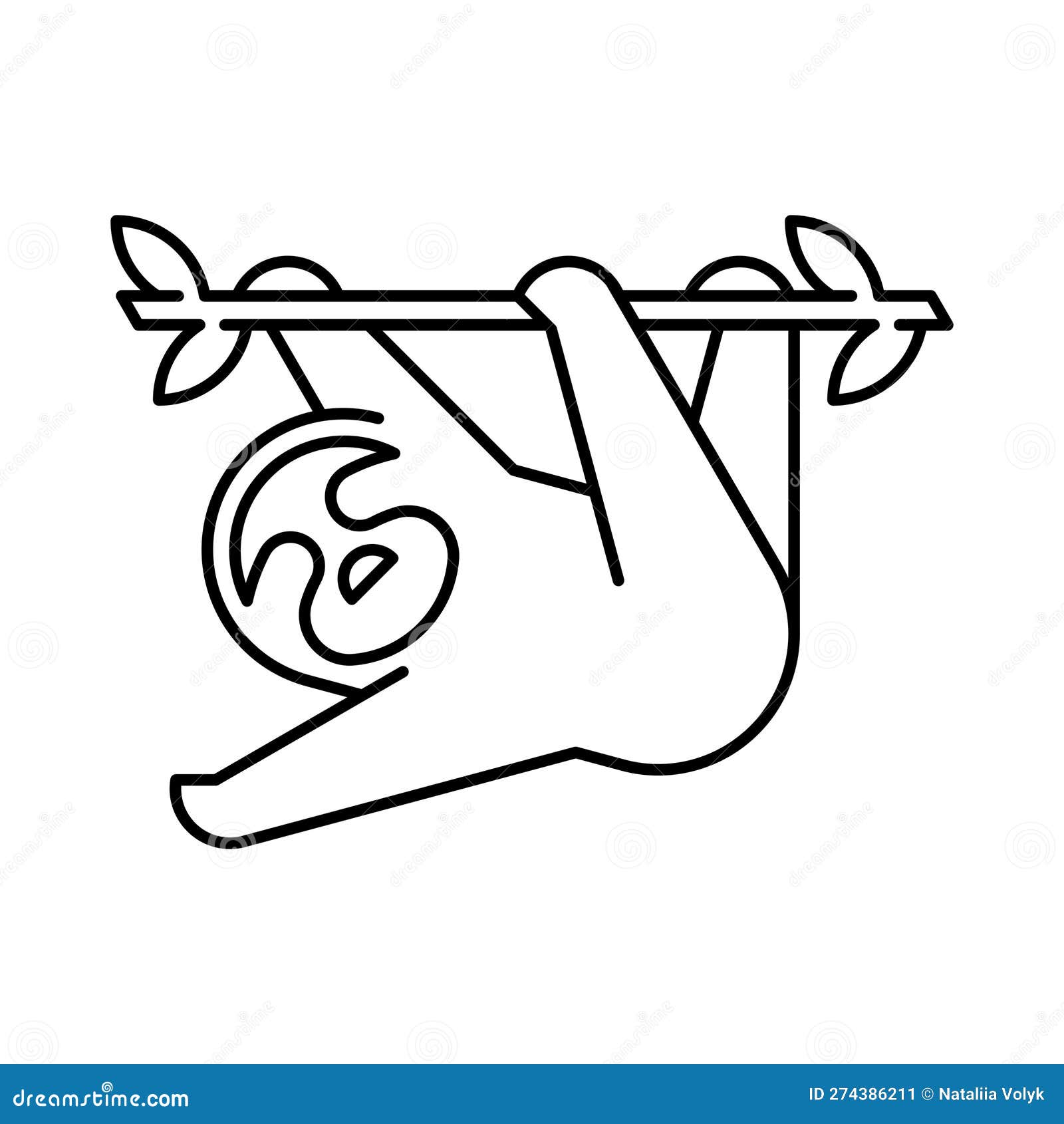 Sloth Logo stock vector. Illustration of sign, design - 274386211