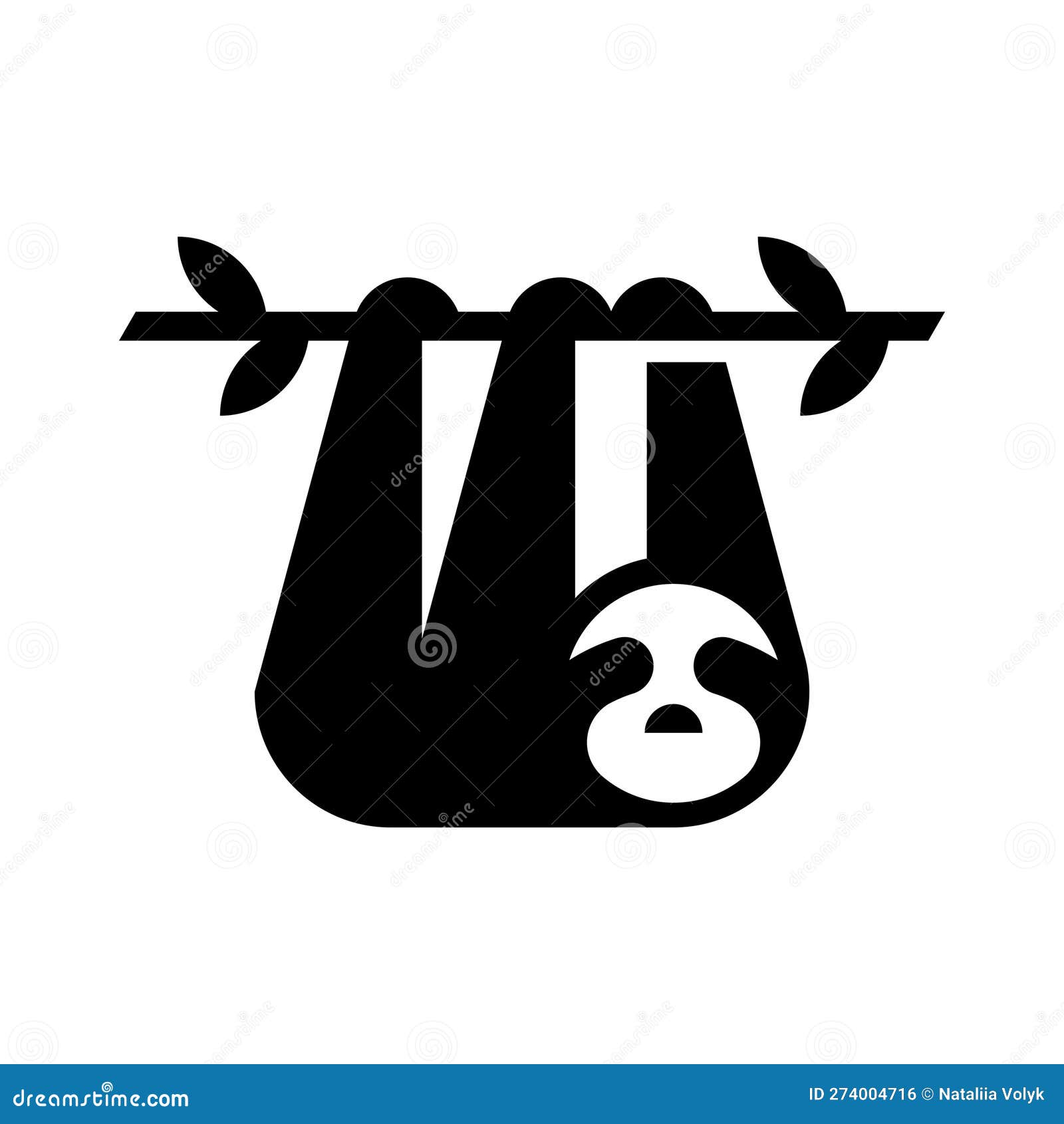 Sloth Logo stock vector. Illustration of funny, jungle - 274004716