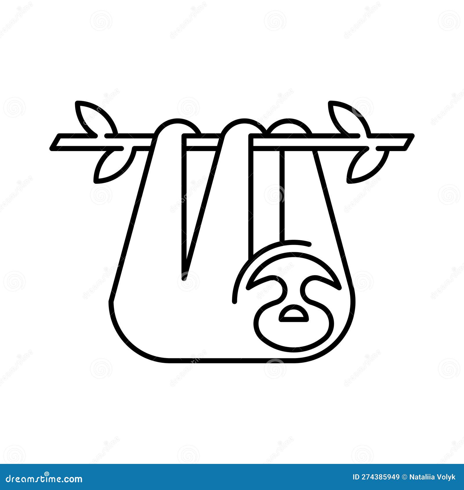 Sloth Logo stock vector. Illustration of sloth, nature - 274385949