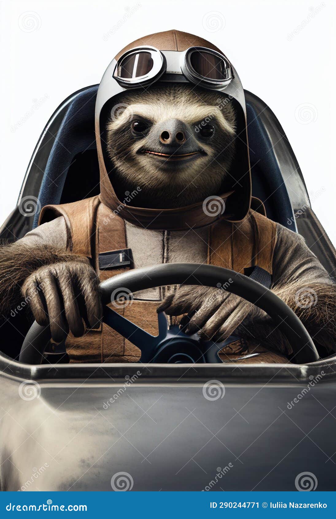 Sloth Sitting On A Branch In The Tropical Rainforest Royalty-Free Stock ...