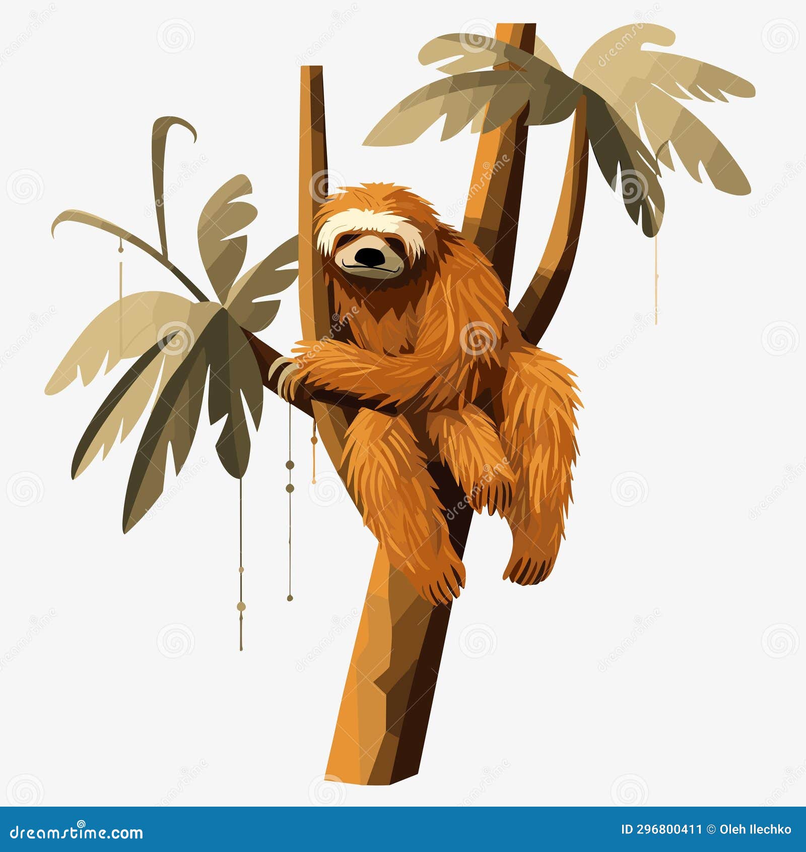 Sloth Vector Flat Minimalistic Asset Isolated Illustration Stock ...