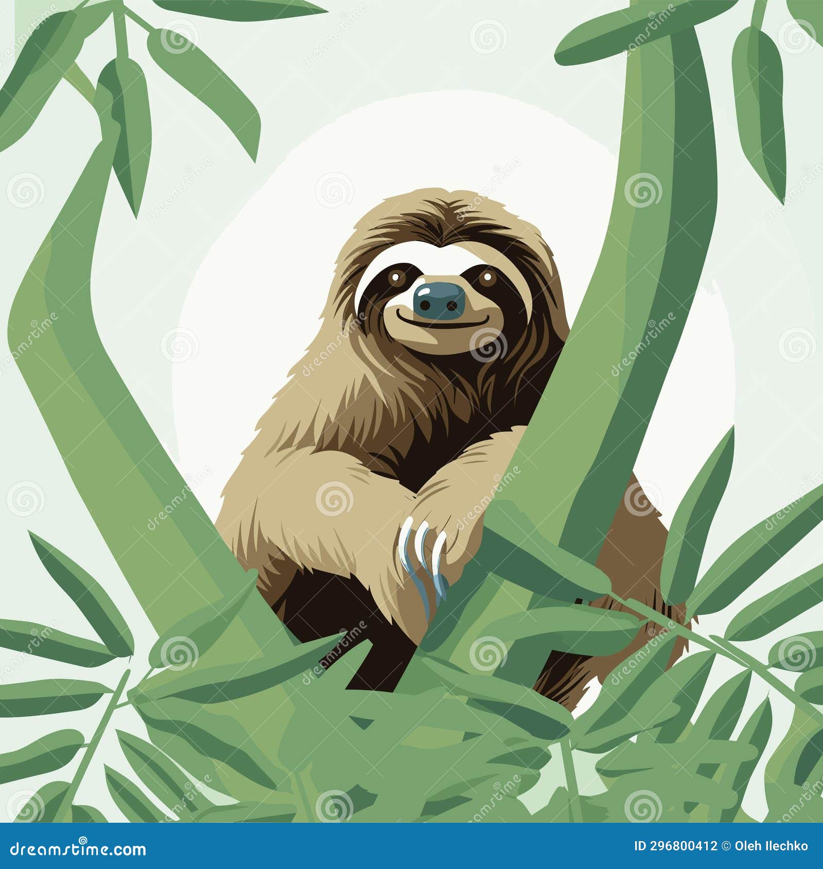 Sloth Vector Flat Minimalistic Asset Isolated Illustration Stock ...