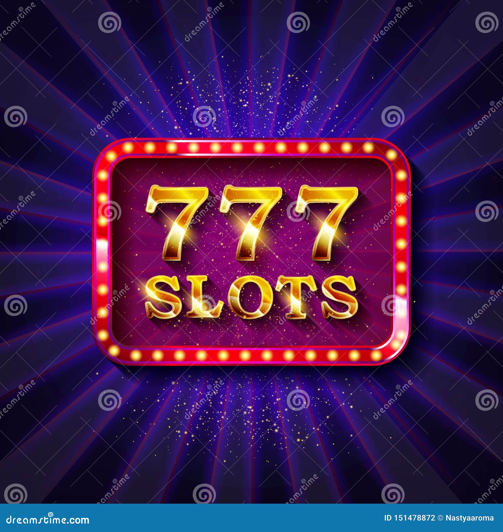 777 slots banner text stock vector. Illustration of business - 151478872