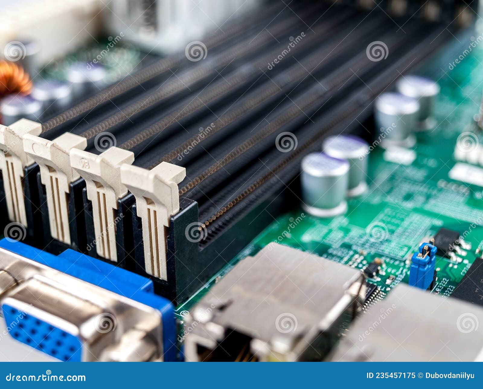Slots, DIMM DDR Connectors, Connecting Devices of RAM Modules in the ...