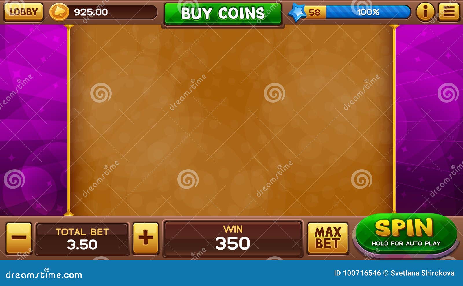 Slots game background stock vector. Illustration of machine - 100716546