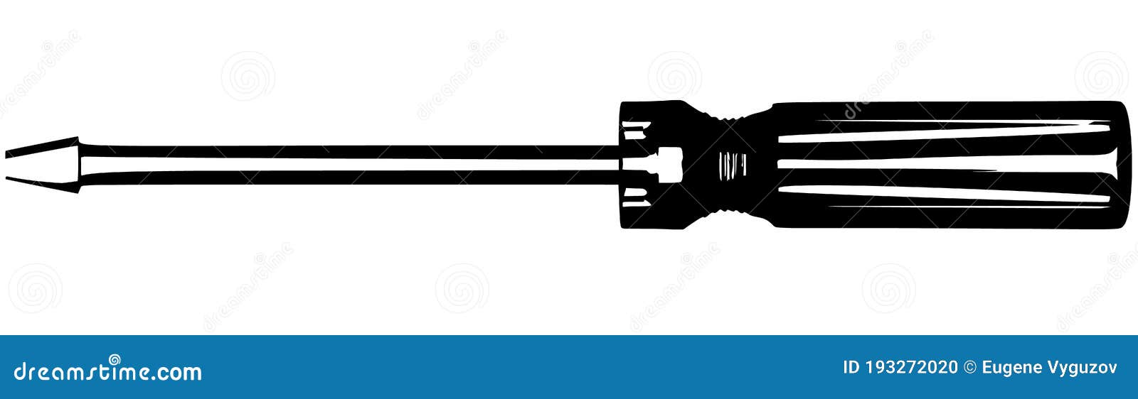 Slotted Common Blade Screwdriver Vector Illustration Stock Vector ...
