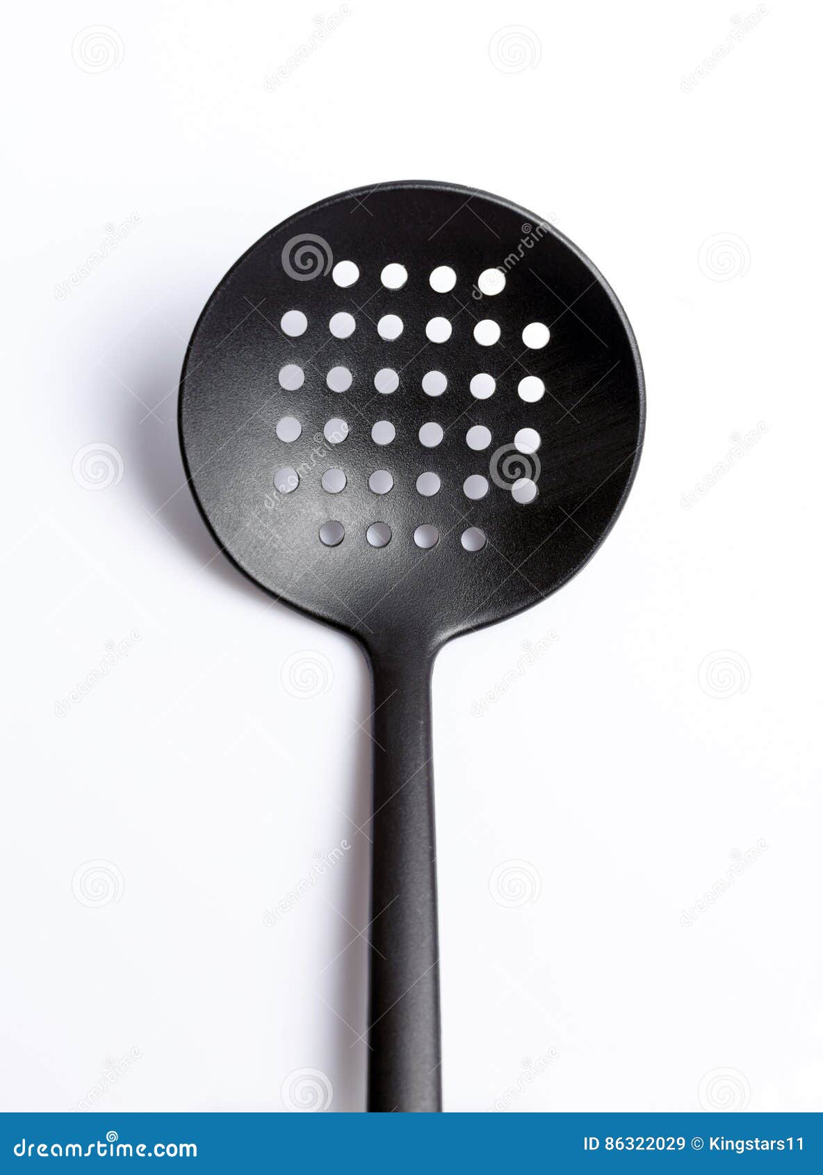 Slotted Spoon, Isolated on White Background. Stock Image - Image of ...