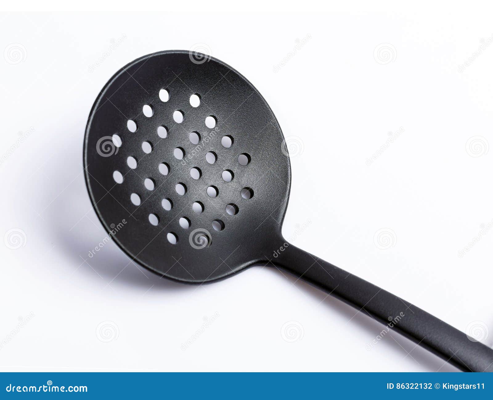 Slotted Spoon, Isolated on White Background. Stock Photo - Image of ...