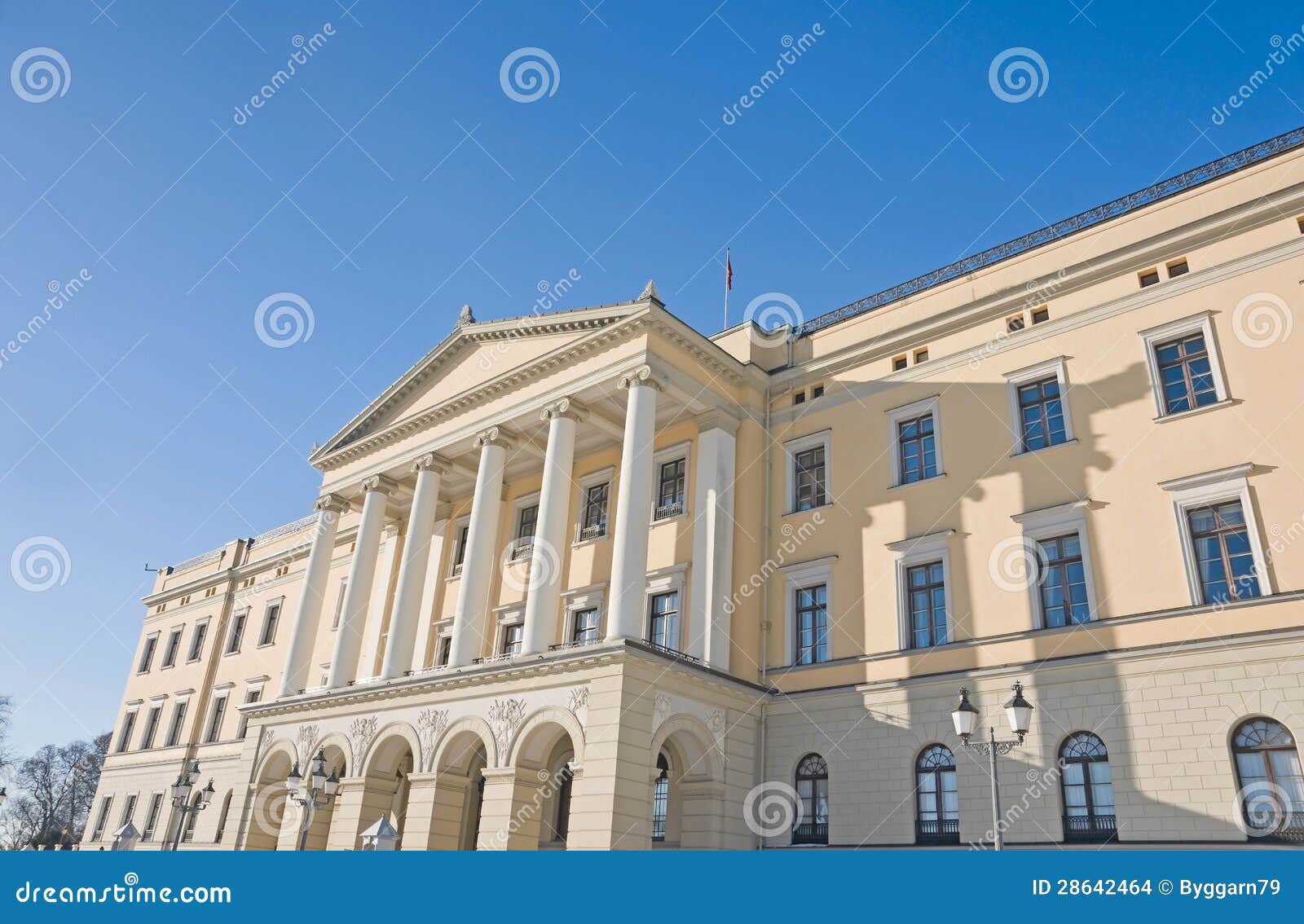 Slottet (kunglig Slott), Oslo Arkivfoto - Bild av gammalt, ytter: 28642464