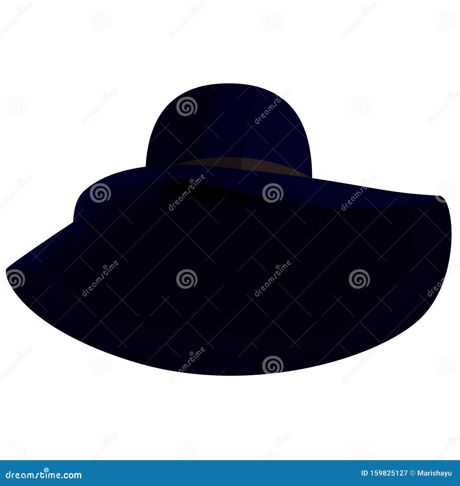 Slouch Hat Cartoon Illustration Isolated Stock Vector - Illustration of ...