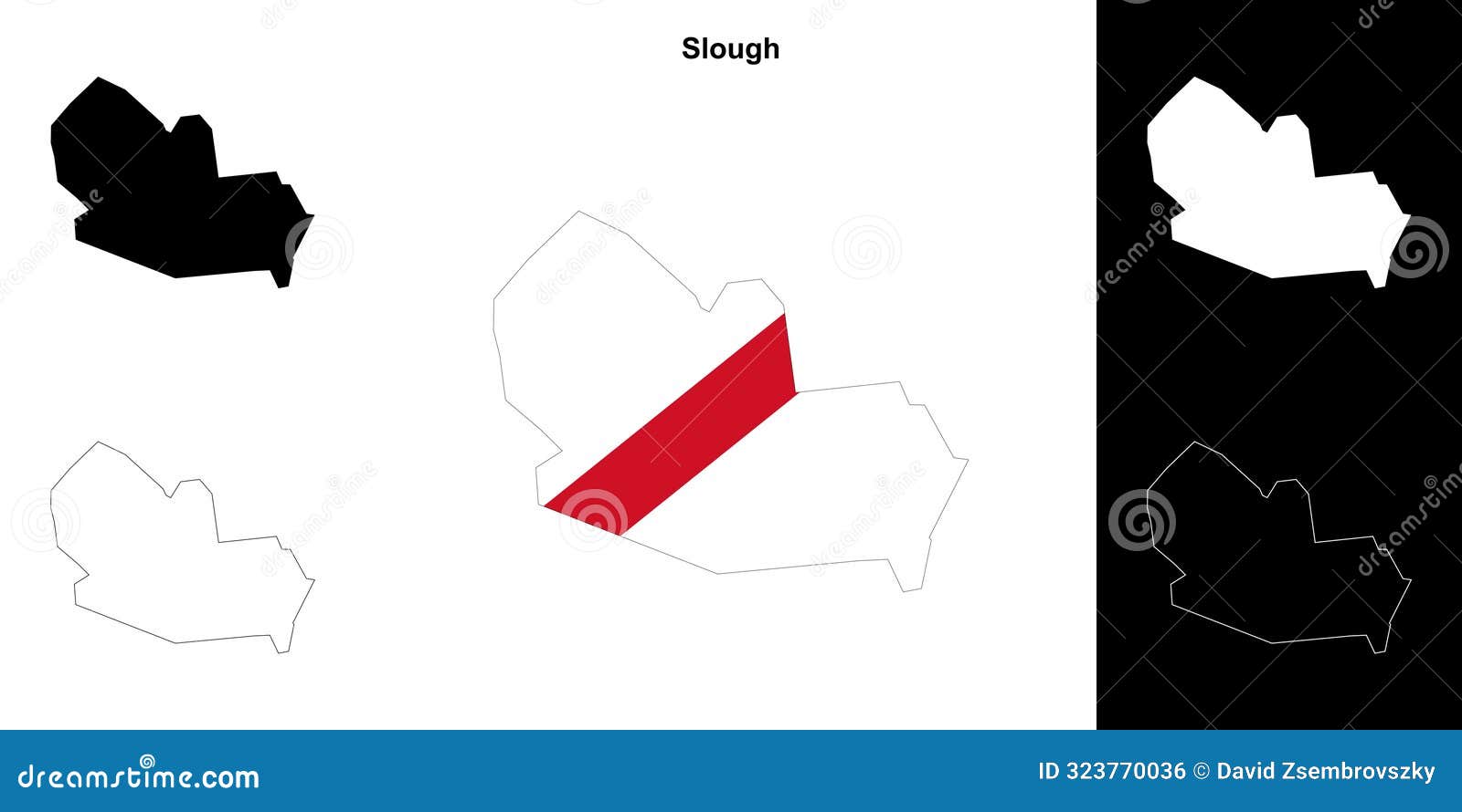 Slough outline map stock vector. Illustration of great - 323770036