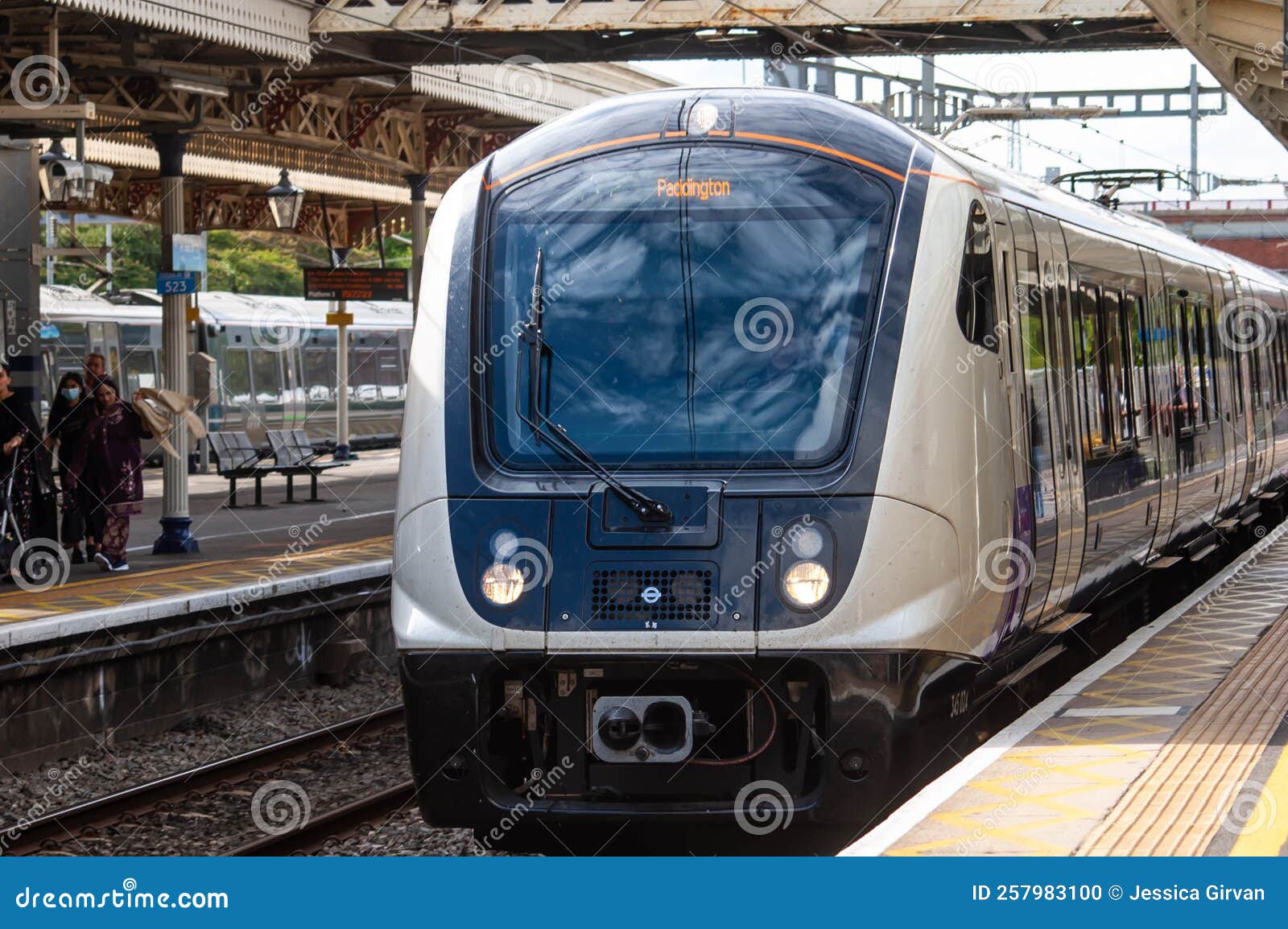SLOUGH, ENGLAND- 11 September 2022: Elizabeth Line Train at Slough ...