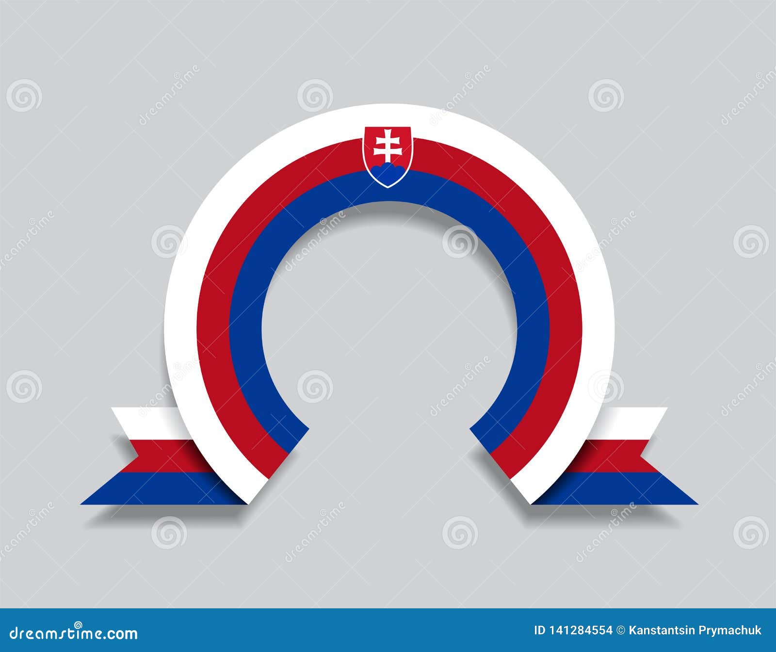 Slovak Flag Rounded Abstract Background. Vector Illustration. Stock ...
