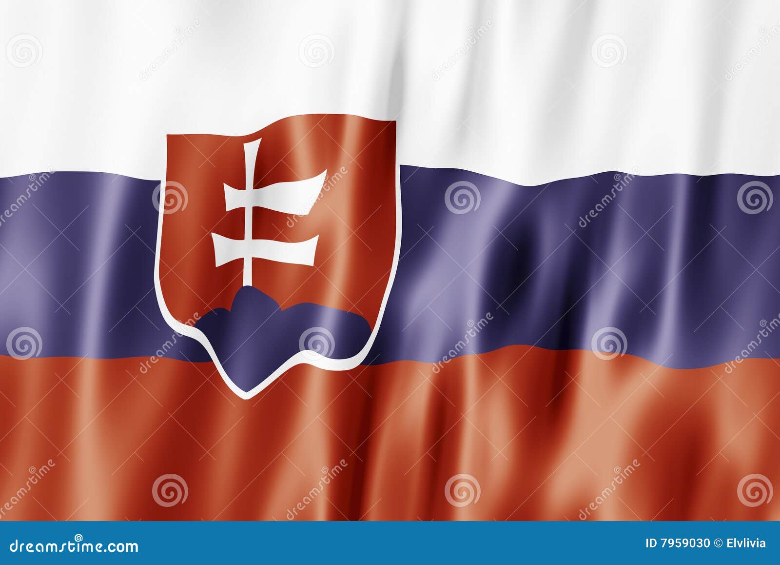 The Slovak Republic flag stock illustration. Illustration of nation ...