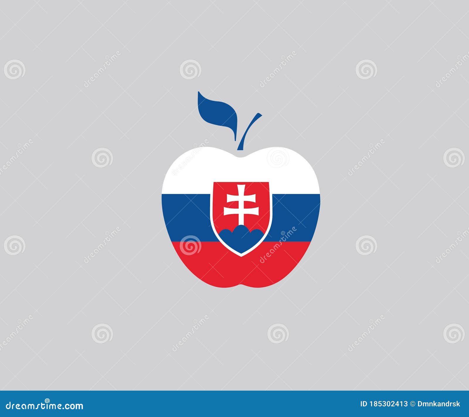 Slovakia Apple Flag Symbol Fruit Stock Vector - Illustration of blue ...