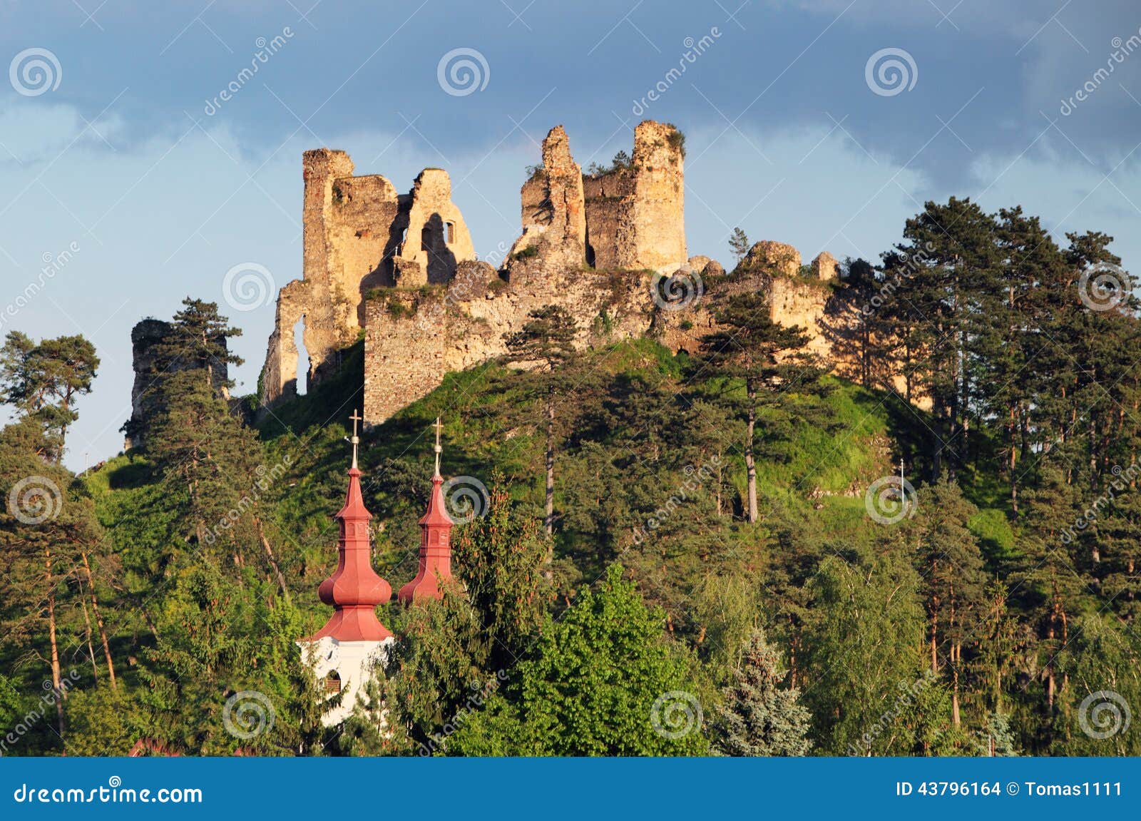 Slovakia castle - Divin stock photo. Image of hrad, divin - 43796164