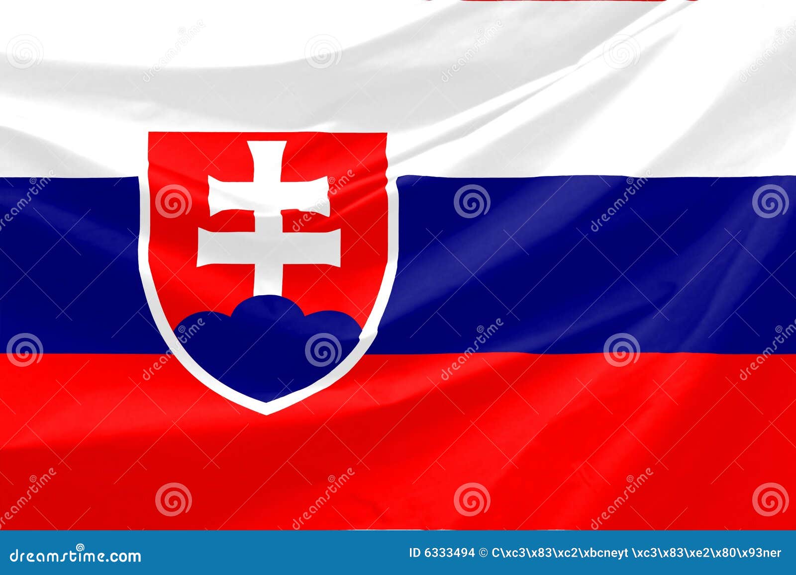 Slovakia Flag stock illustration. Illustration of south - 6333494