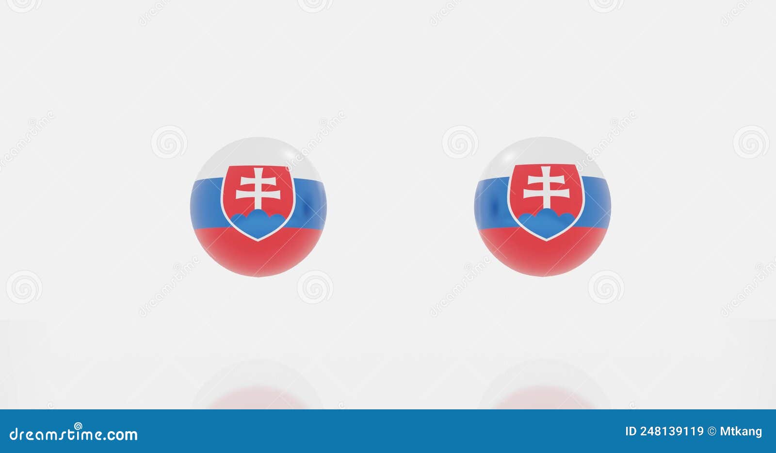 Slovakia Flag Icon or Symbols Stock Illustration - Illustration of ...