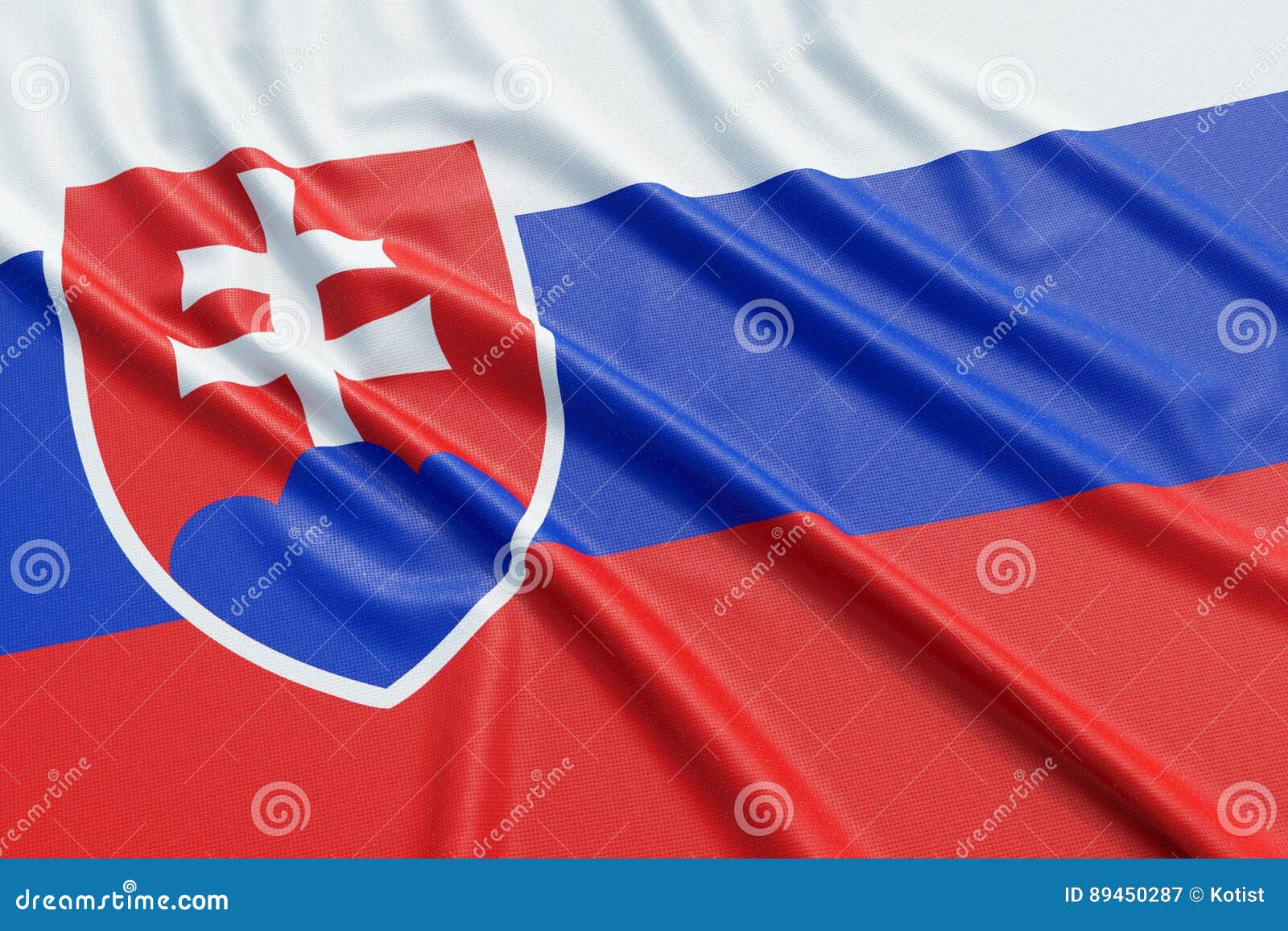 Slovakia flag stock illustration. Illustration of ensign - 89450287