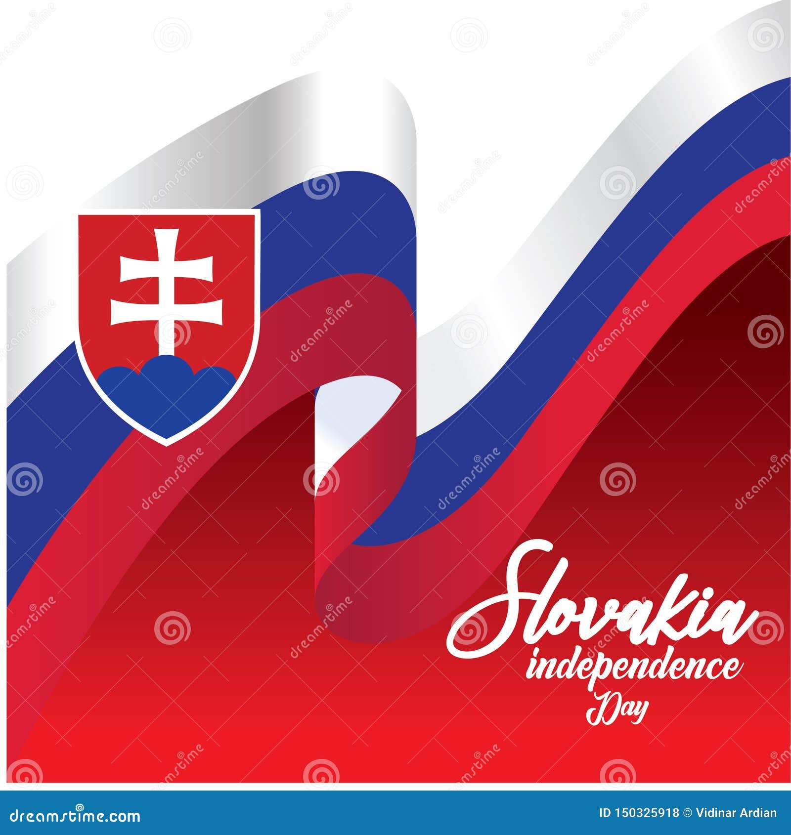 Slovakia Independence Day Vector Template Design Illustration - Vector ...