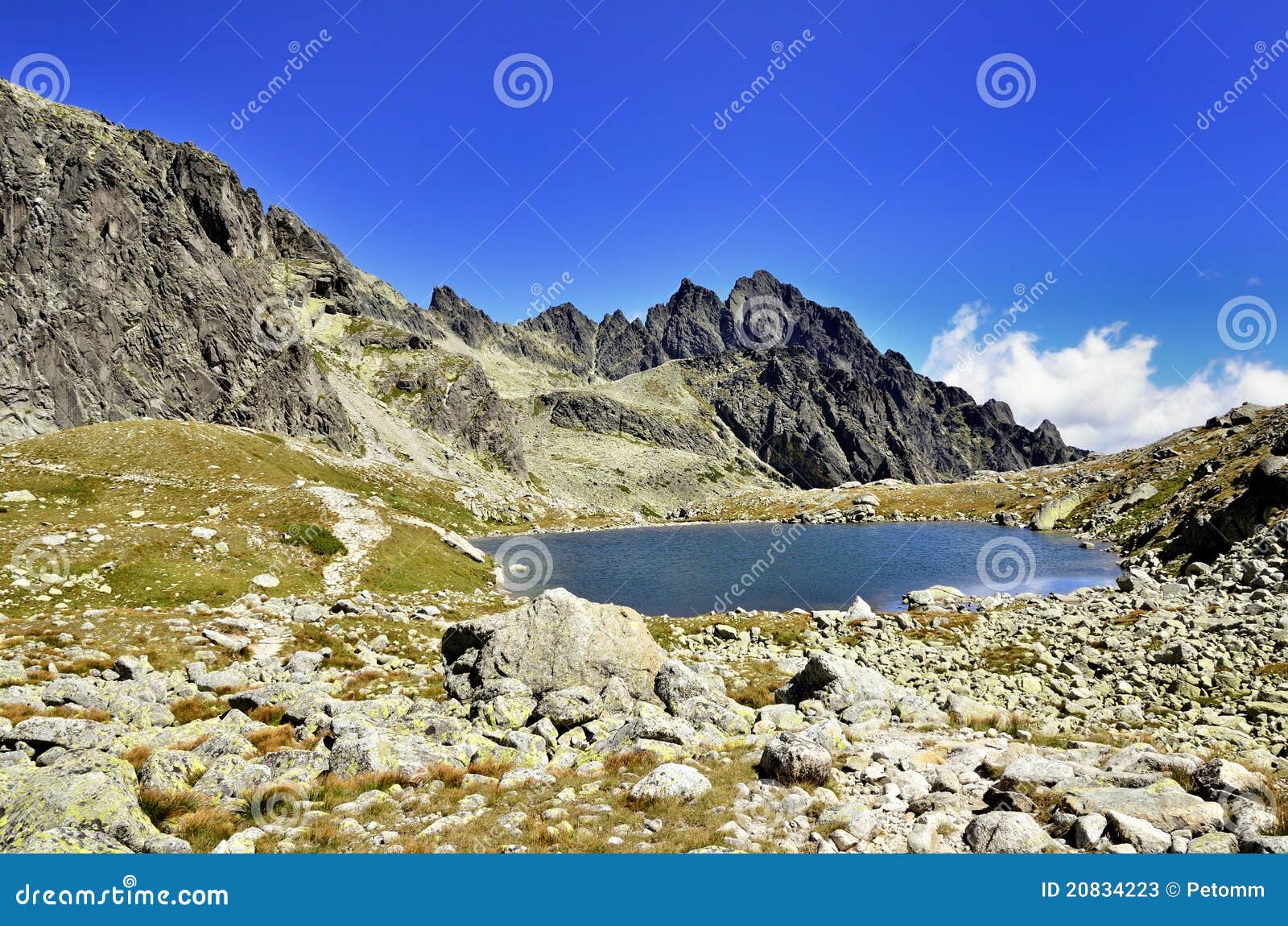 Slovakia lake. stock image. Image of rocks, empyrean - 20834223