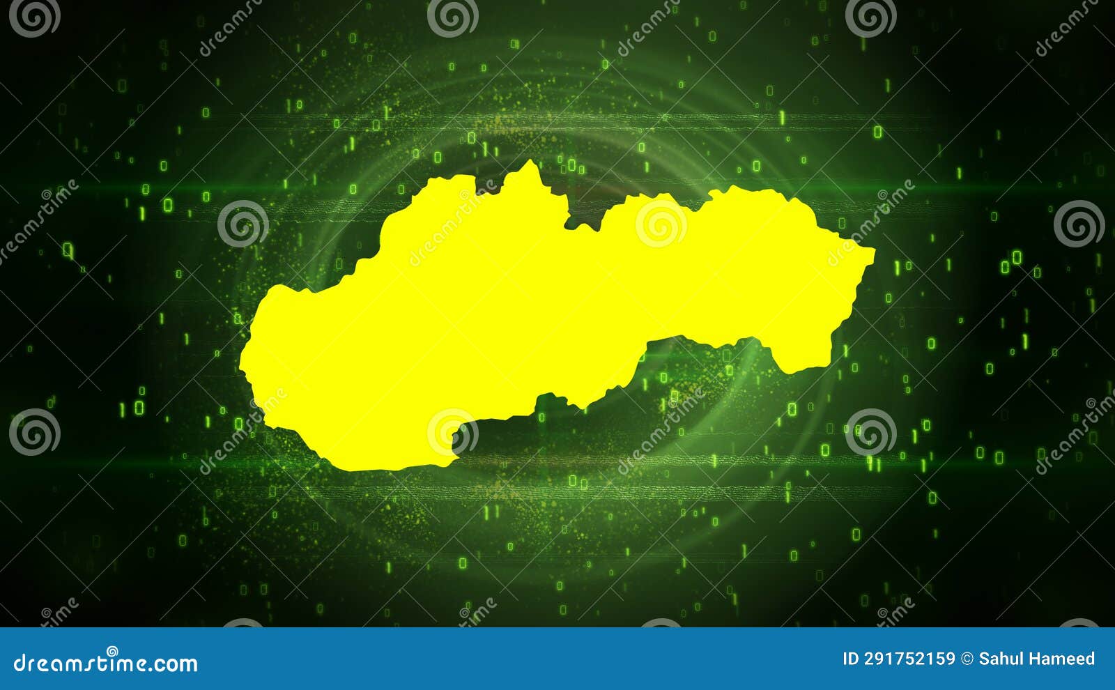 Slovakia Map on Digital Background Stock Illustration - Illustration of ...