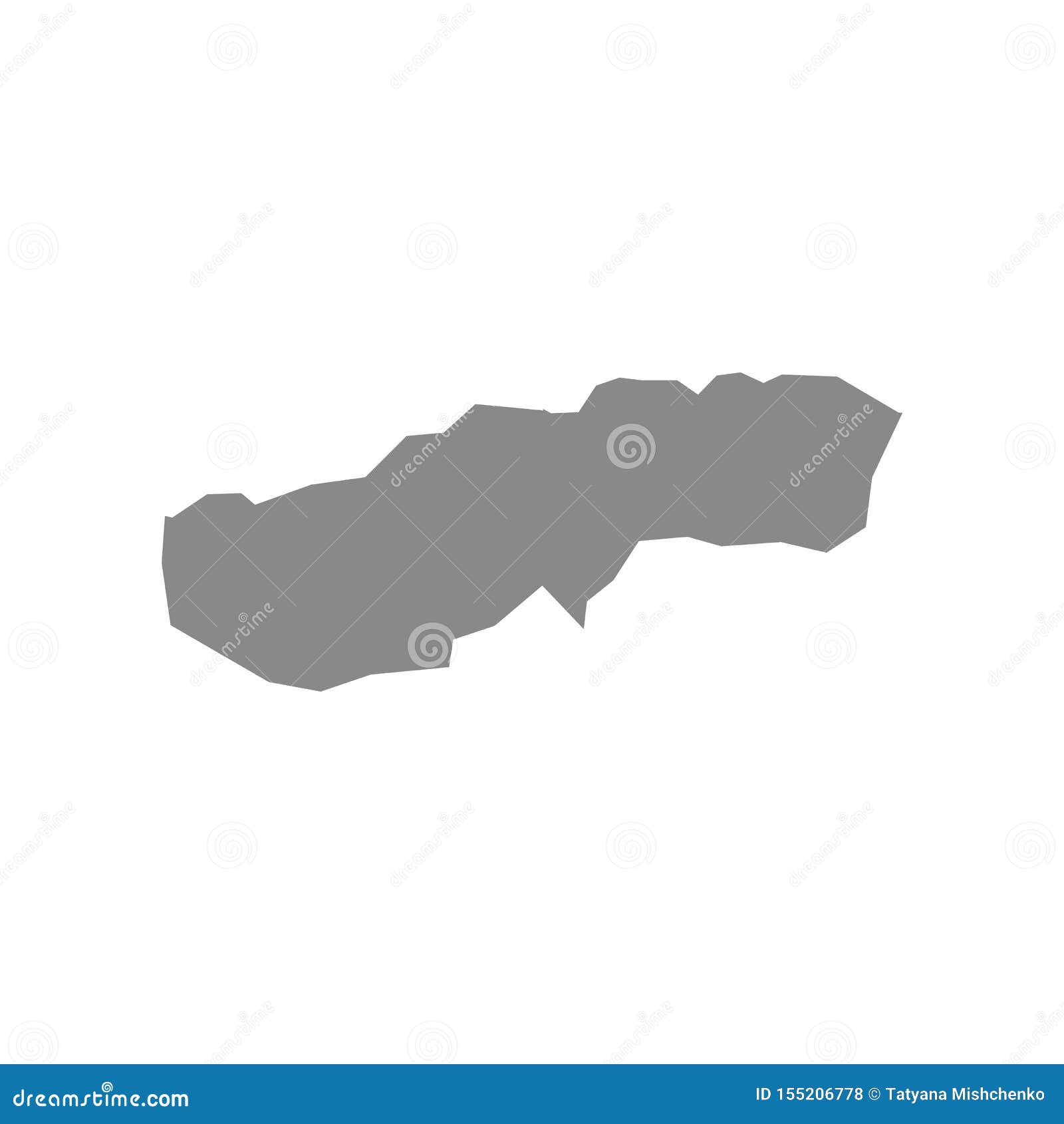 High Detailed Gray Vector Map â€“ Slovakia Stock Illustration ...