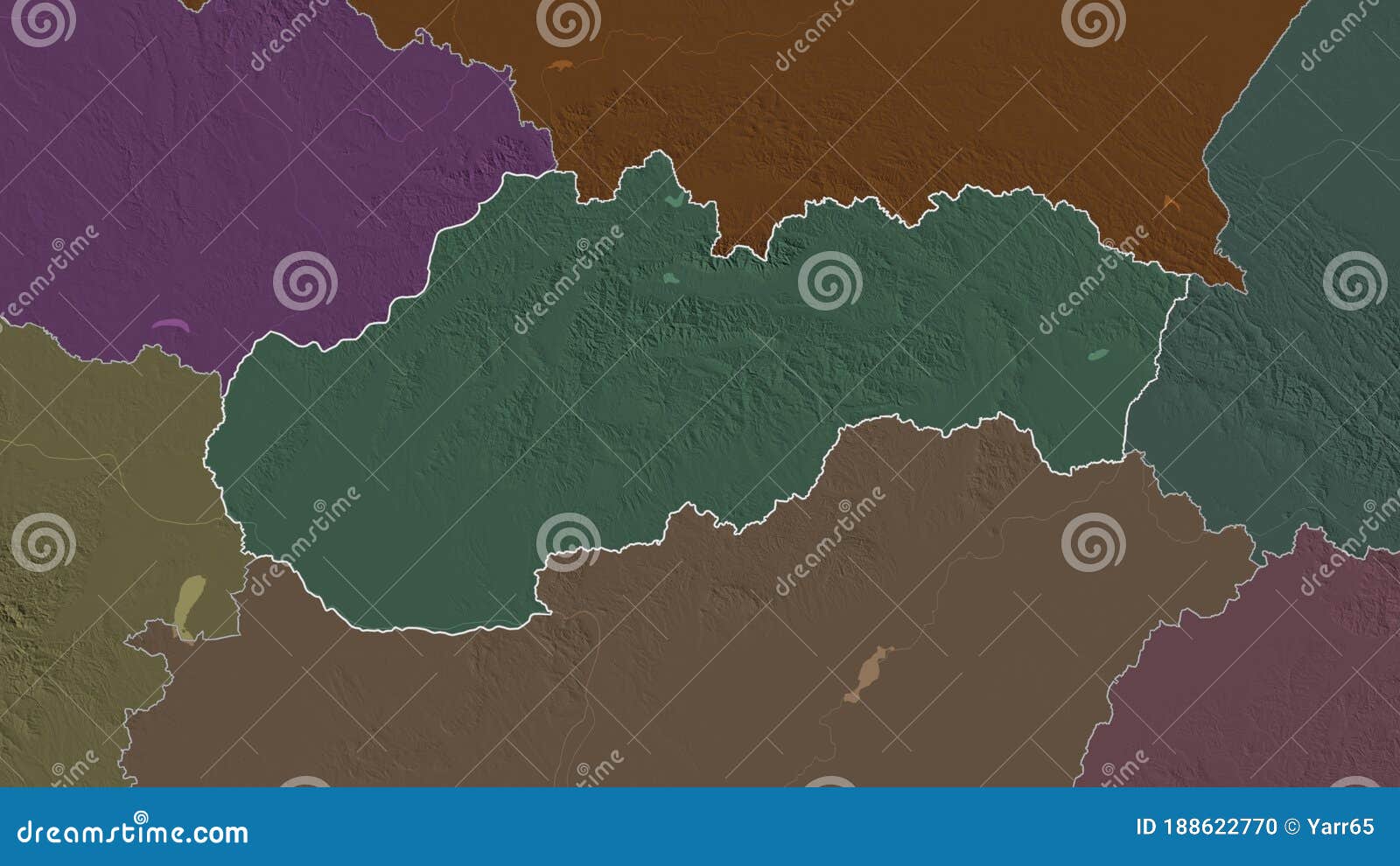 Slovakia - Overview. Administrative Stock Illustration - Illustration ...