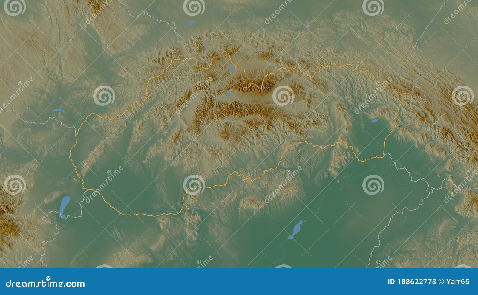 Slovakia - Overview. Relief Stock Illustration - Illustration of globe ...