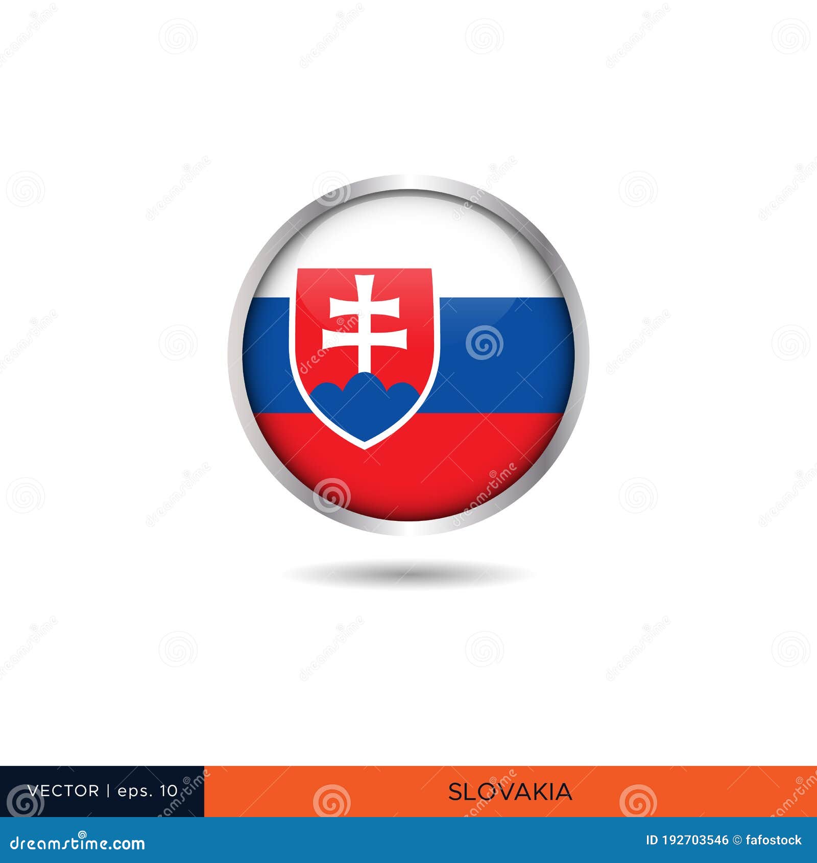 Slovakia Round Flag Vector Design. Stock Vector - Illustration of ...